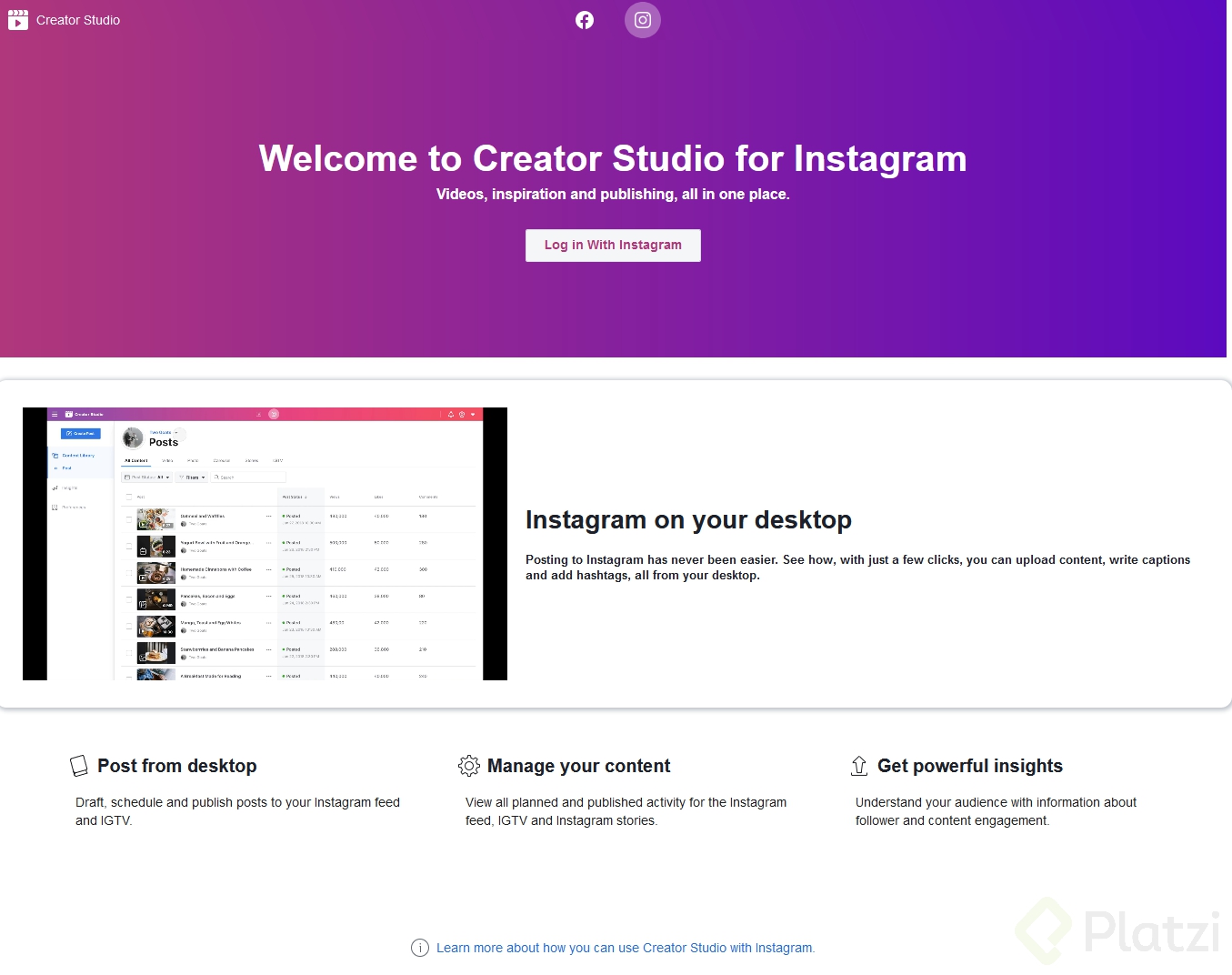 Cómo programar contenido para Instagram con Creator Studio